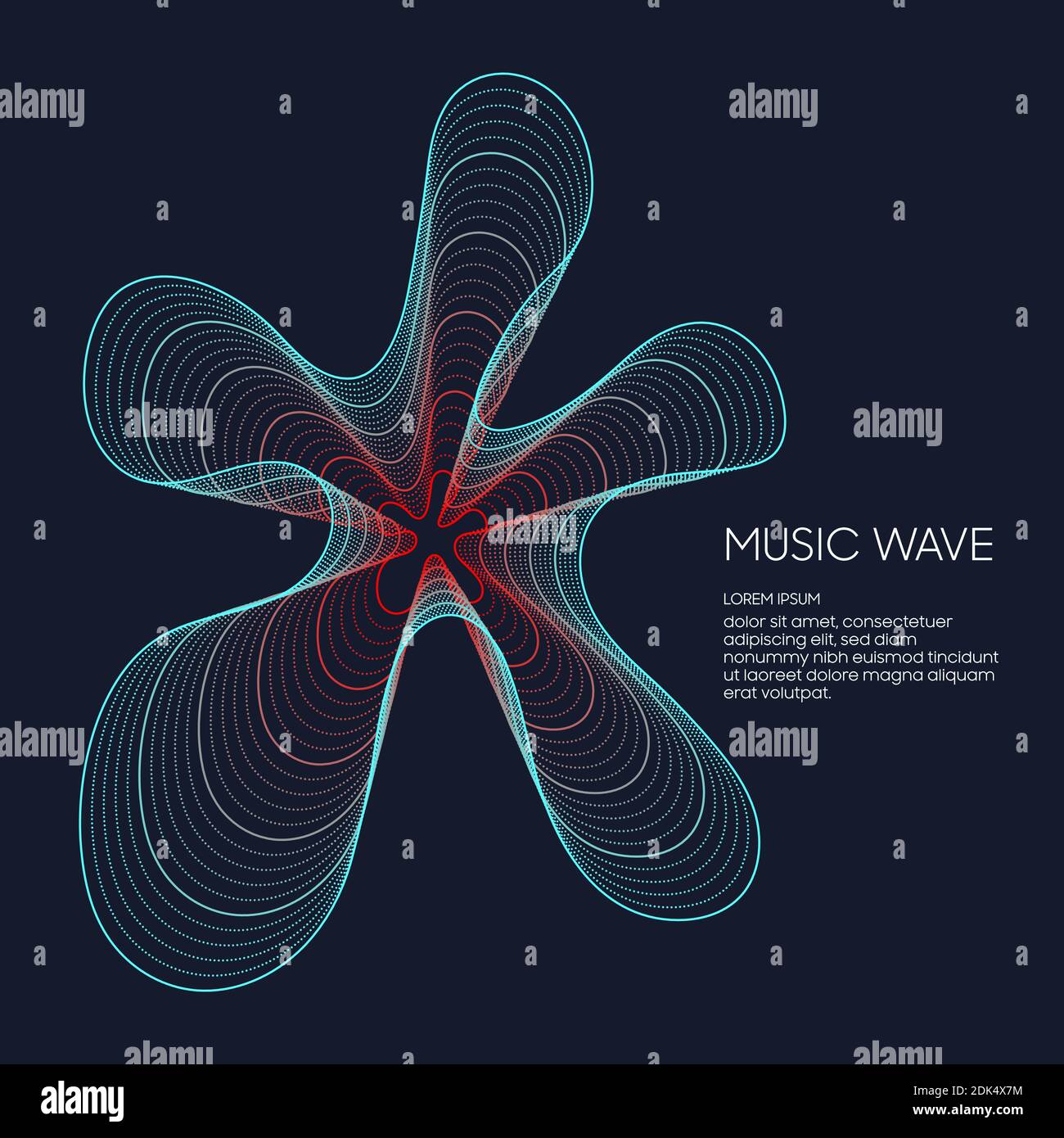 Vector abstract background with a colored dynamic waves, line and ...