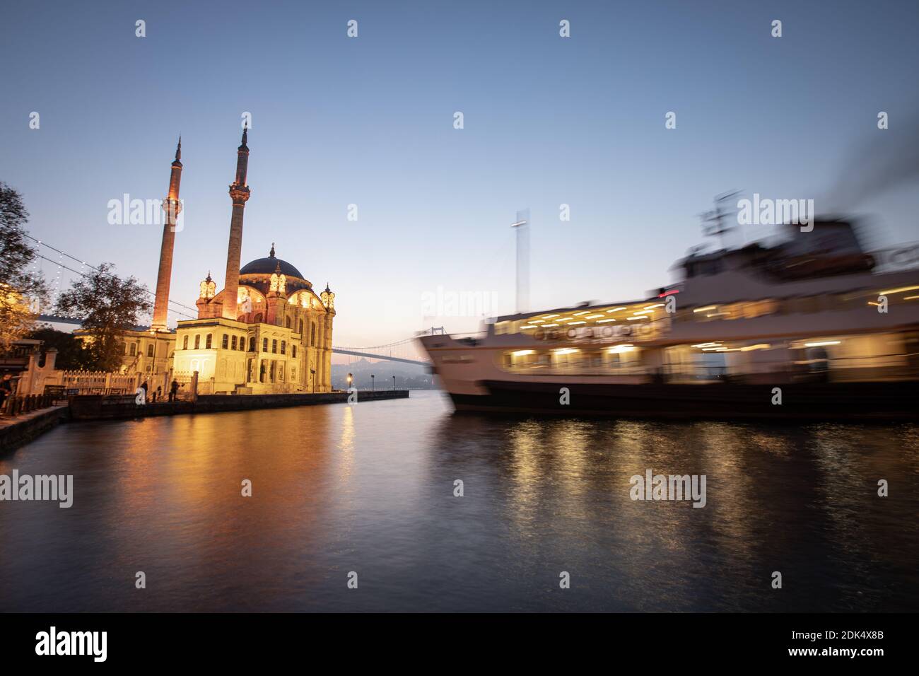 Ortakoy Buyuk Mecidiye Mosque in Istanbul City, Turkey Stock Photo - Alamy