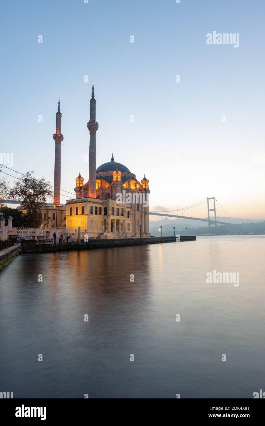 Ortakoy Buyuk Mecidiye Mosque in Istanbul City, Turkey Stock Photo - Alamy