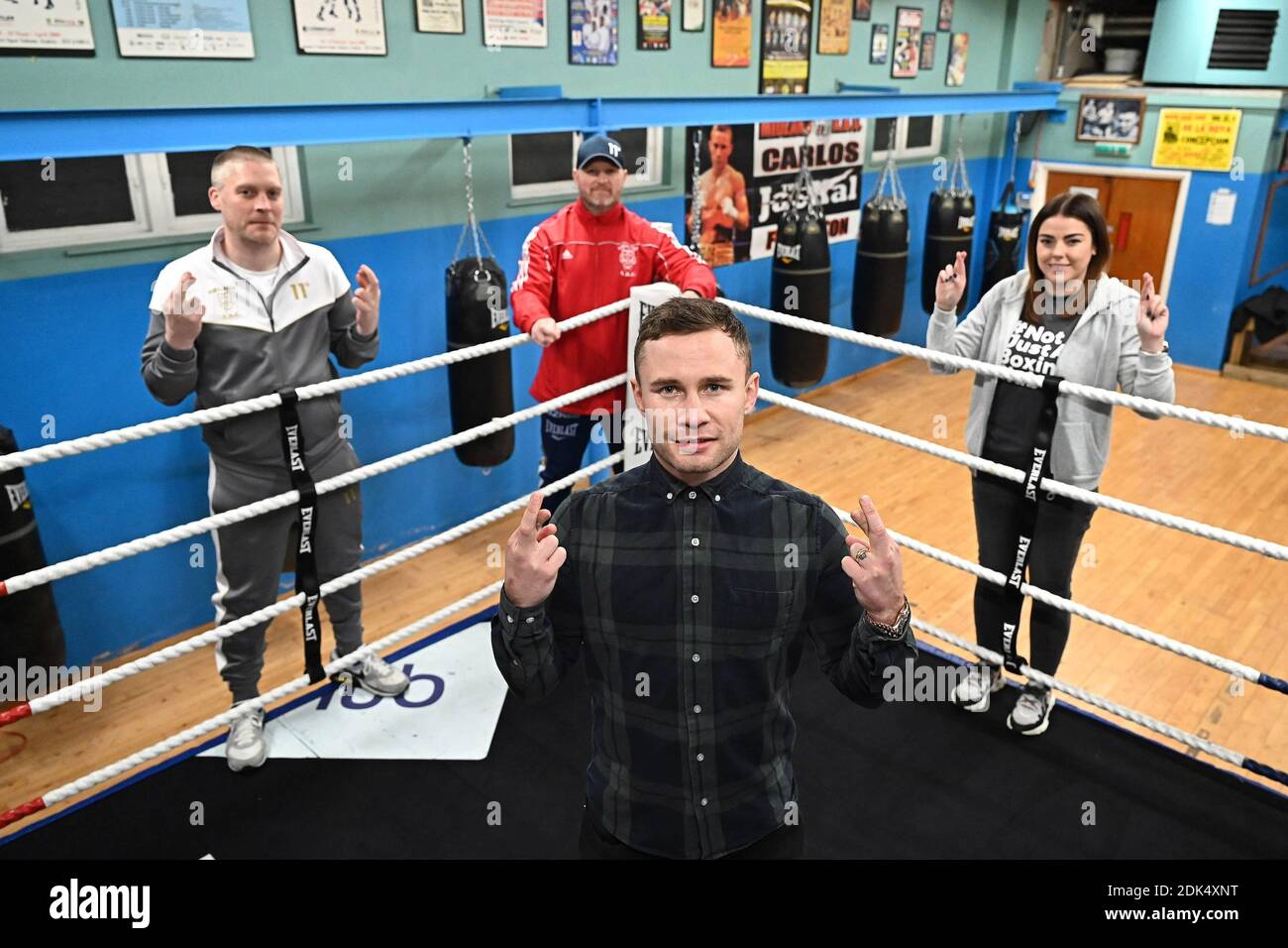 EDITORIAL USE ONLY Boxer Carl Frampton surprises Midland Boxing Club ...