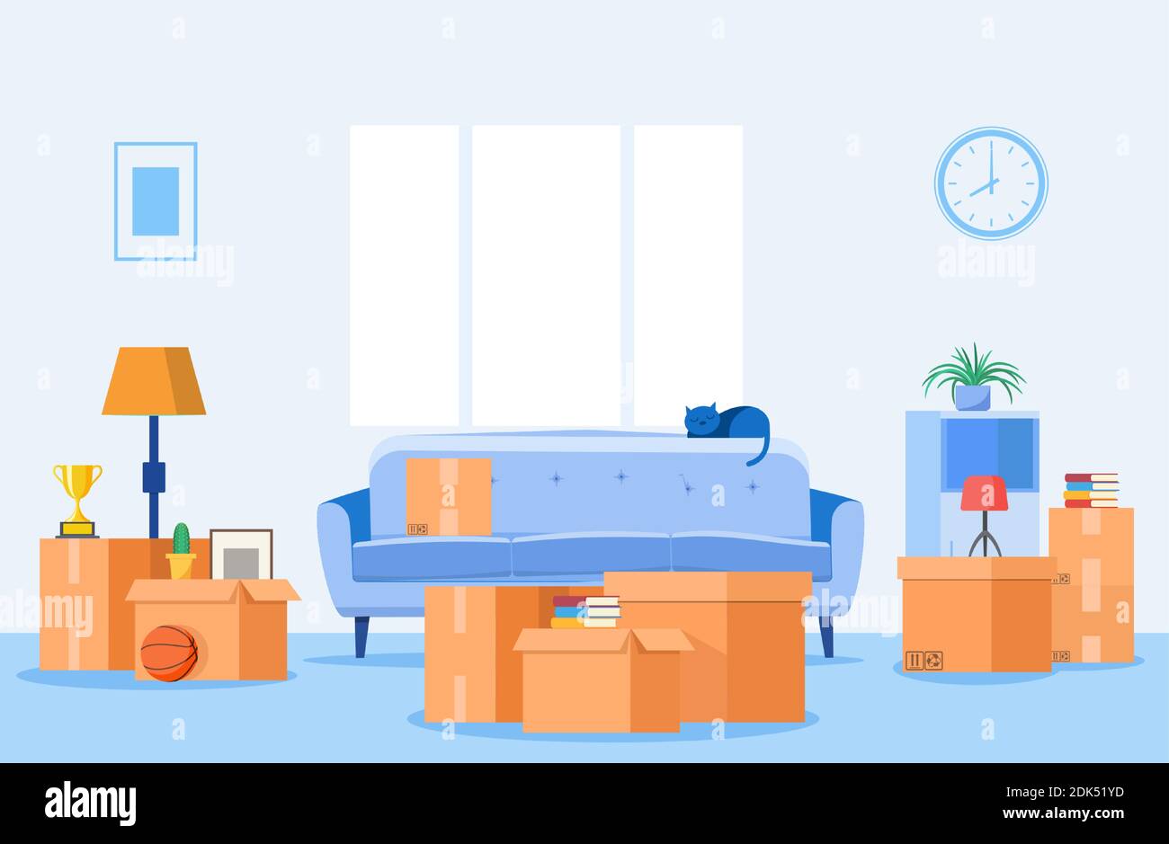 Storage for moving home Stock Vector Images - Alamy