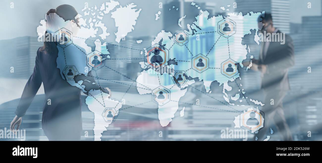 Global Outsourcing Resources Business Internet Technology Concept On ...