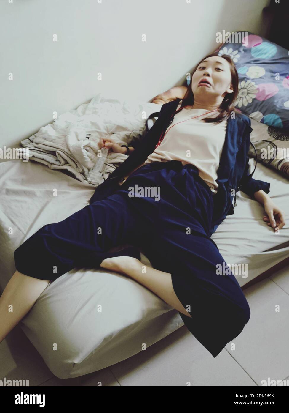Scared Women On Bed High Resolution Stock Photography and Images - Alamy
