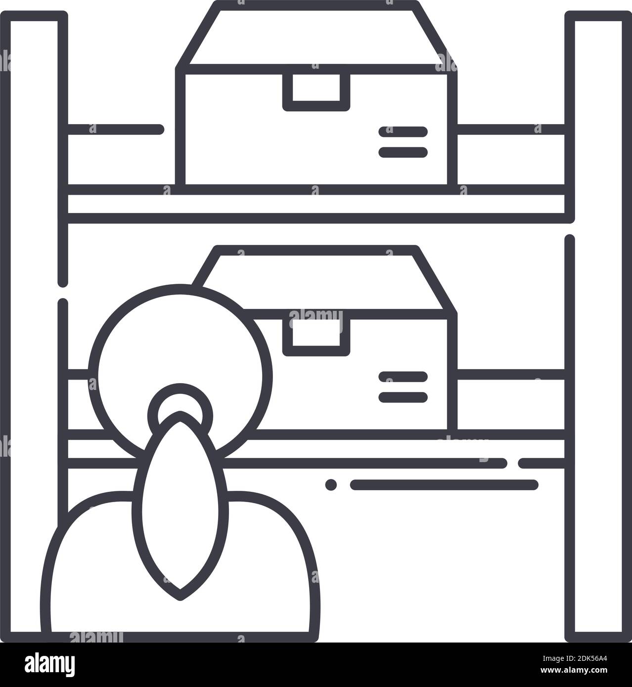 Inventory icon, linear isolated illustration, thin line vector, web ...
