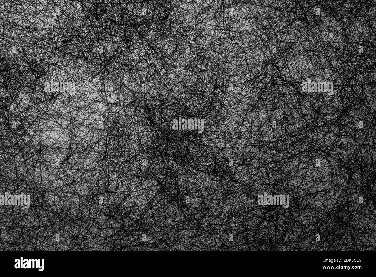 hand draw abstract background of black Fiber lines on white background ...