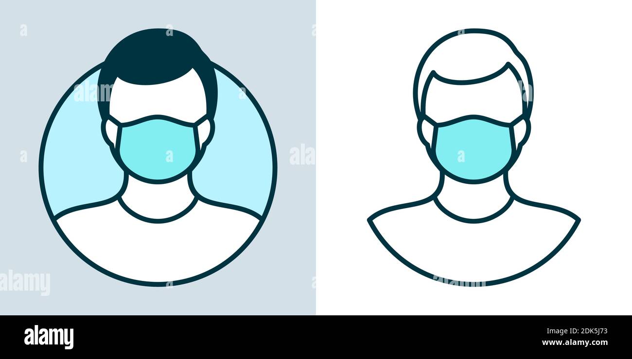 Man In Medical Or Surgical Face Mask For Virus Protection And Health ...