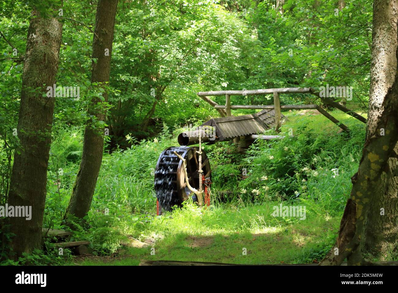 A view of a traditional wooden waterwheel Stock Photo - Alamy