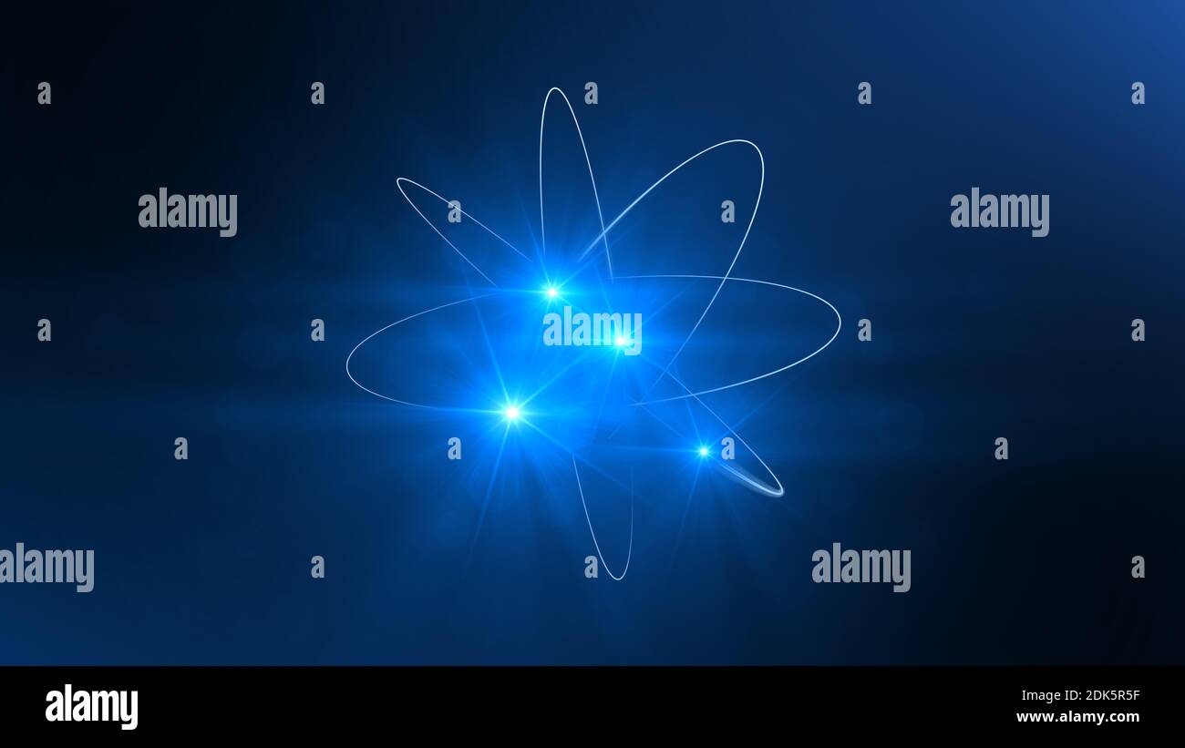 atom abstract light model, 3d illustration render Stock Photo - Alamy
