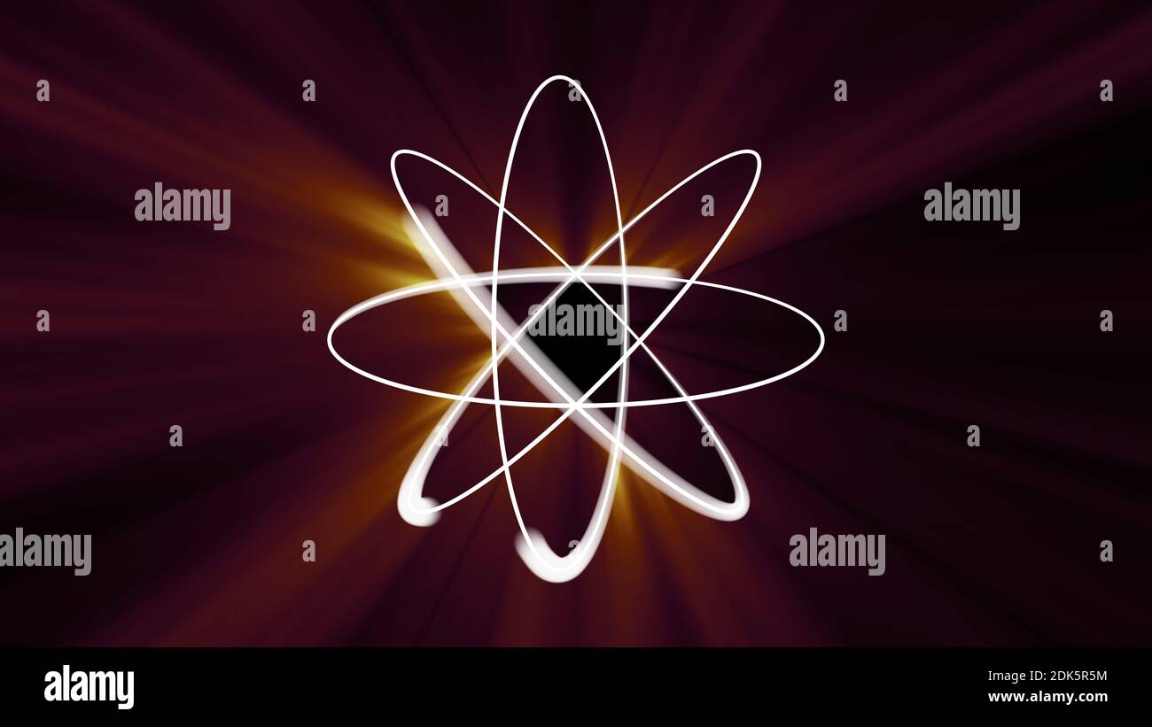 atom abstract light model, 3d illustration render Stock Photo - Alamy