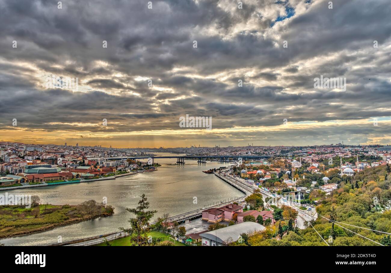 Istanbul cityscape, HDR Image Stock Photo - Alamy