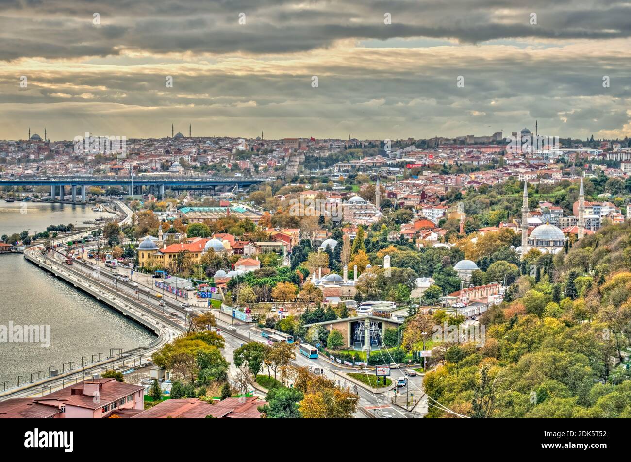 Istanbul cityscape, HDR Image Stock Photo - Alamy