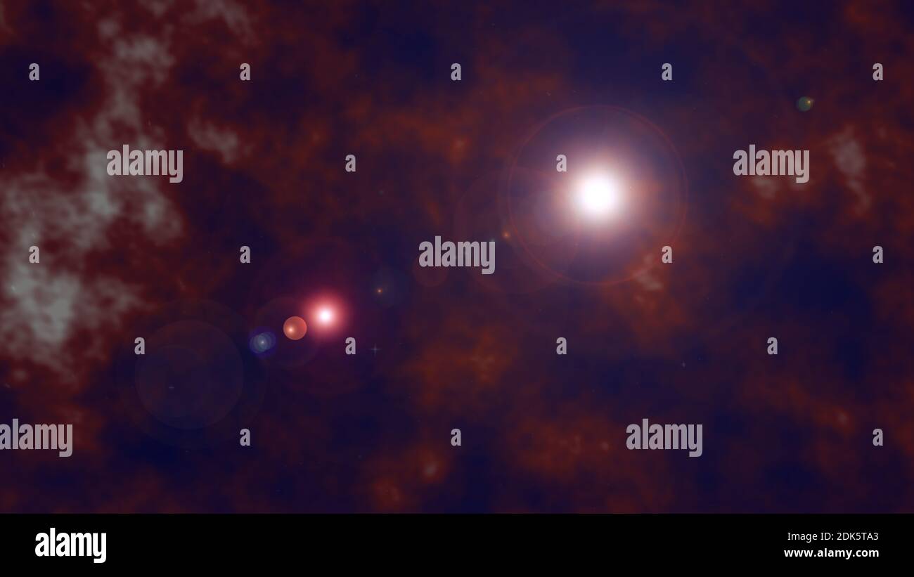 Star field voyage with cosmic space nebula, digital art illustration ...