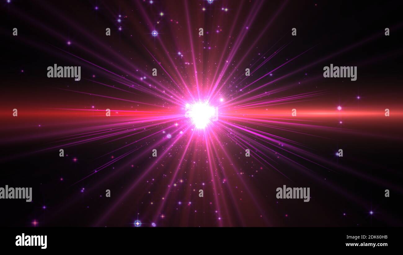 star explosion in space, star ray, 3d render illustration Stock Photo ...