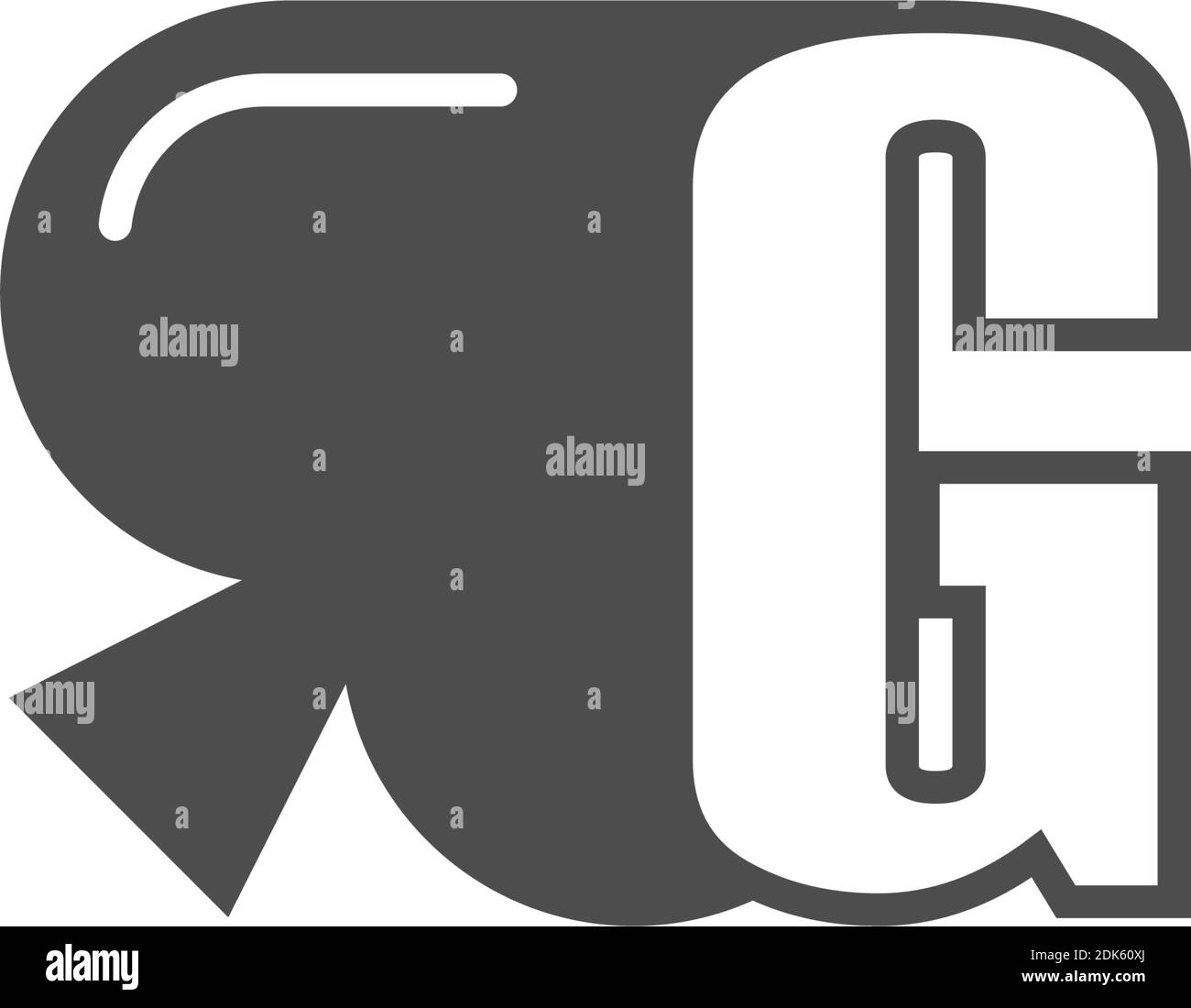 Letter G logo combined with spade icon design vector Stock Vector Image ...