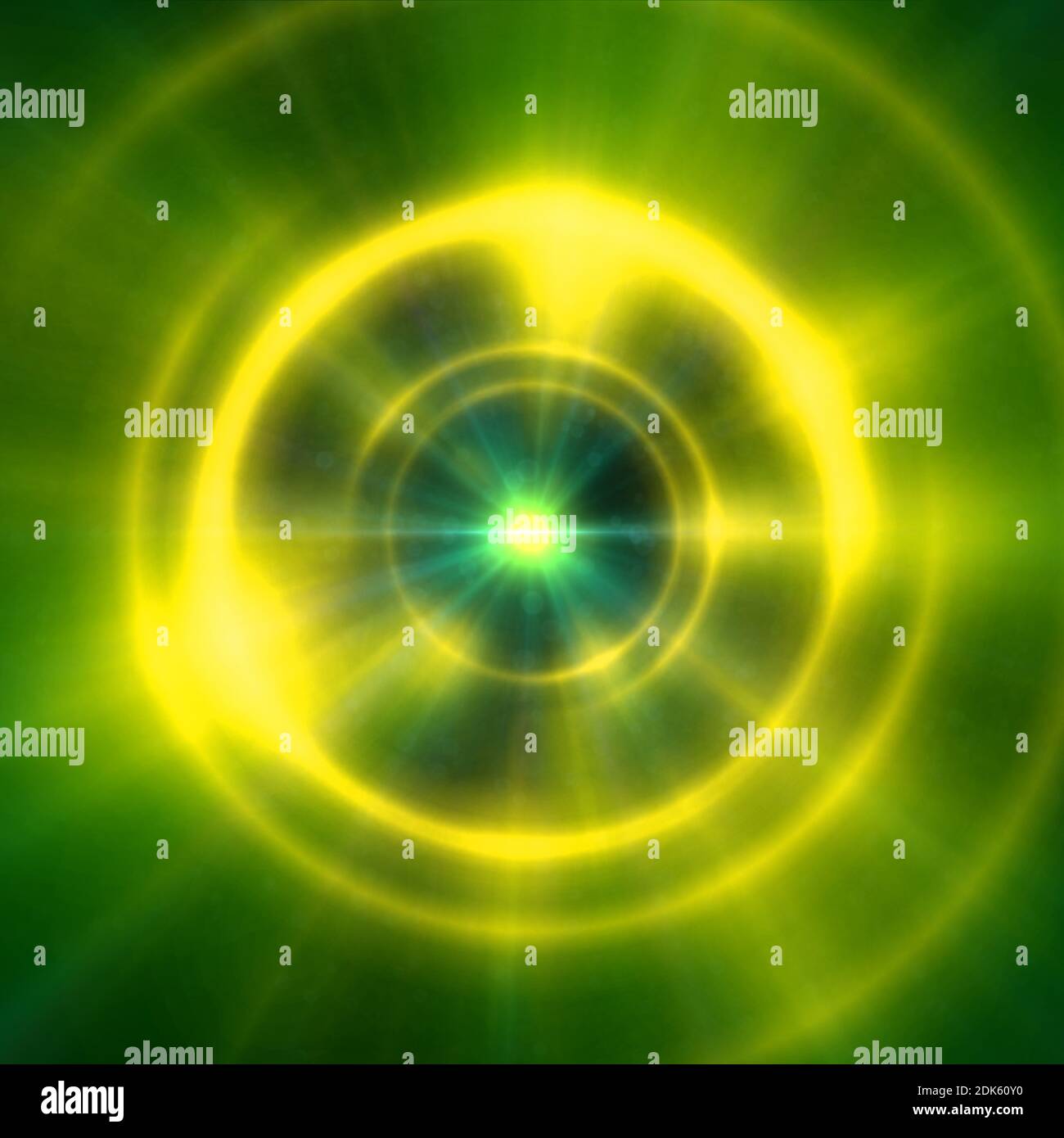 Round concrete tunnel with light ray ring, abstract illustration Stock ...