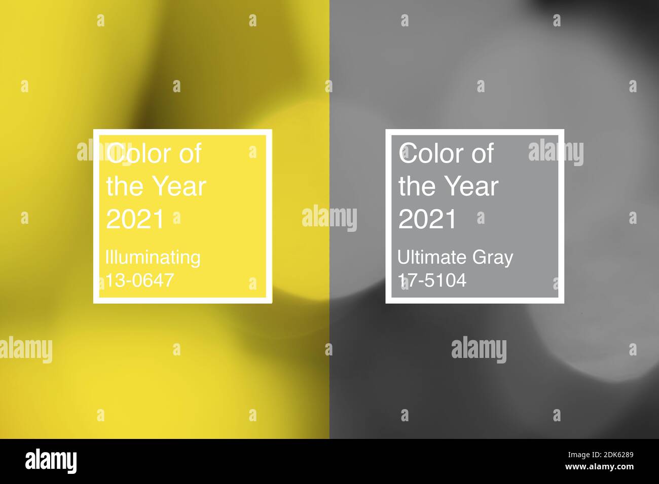 Background of colors of year 2021 Ultimate Gray and Illuminating Stock ...