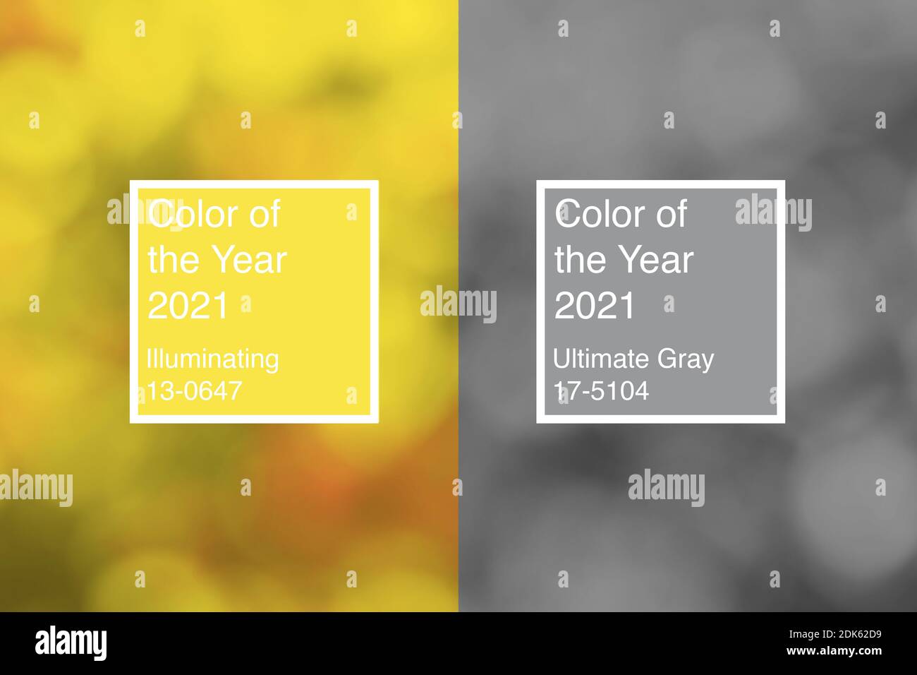 Background of colors of year 2021 Ultimate Gray and Illuminating Stock ...