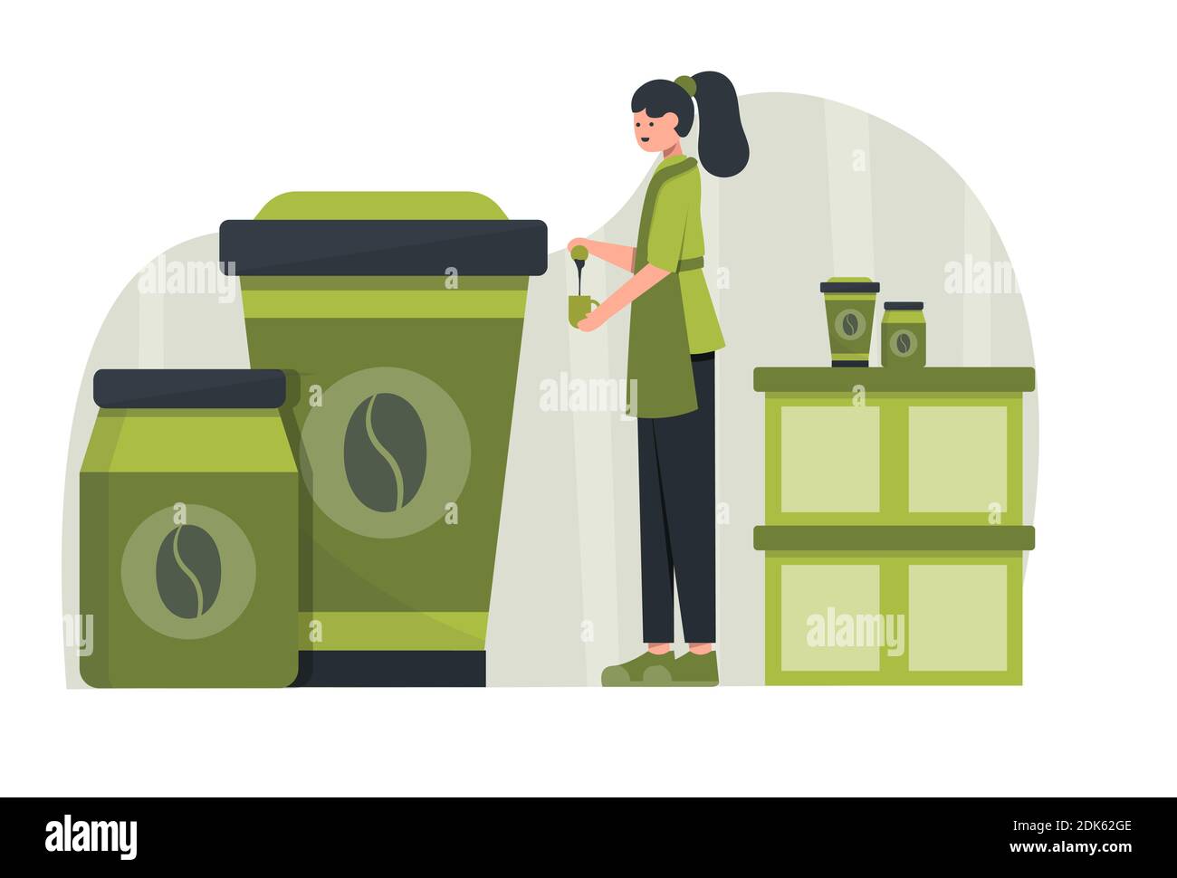 Barista Flat Illustration Vector Graphic Stock Vector Image & Art - Alamy