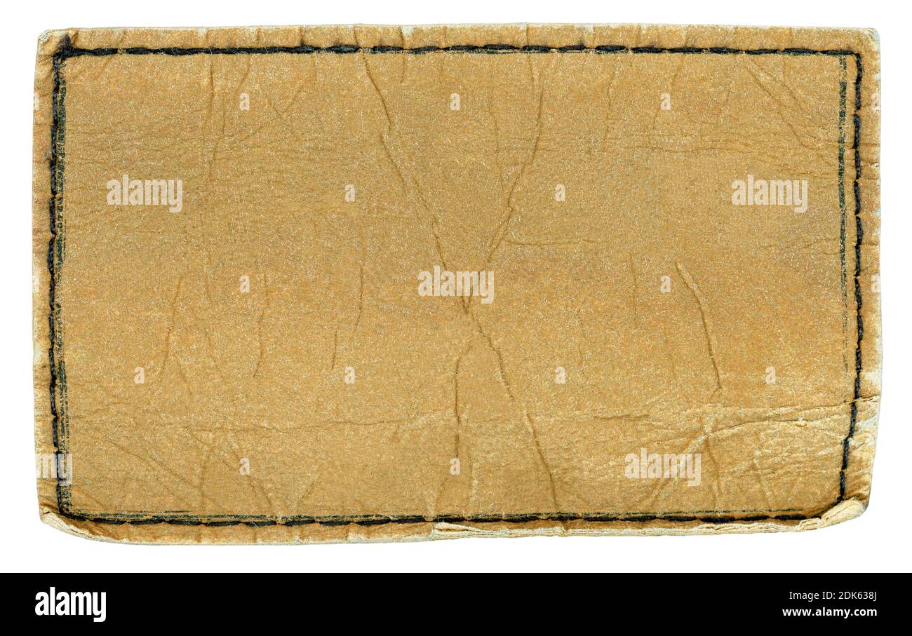 Blank jeans label isolated on white - clipping path included Stock ...