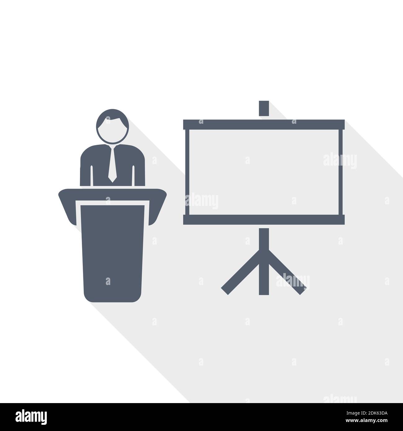 Seminar and training concept flat design vector icon Stock Vector Image ...