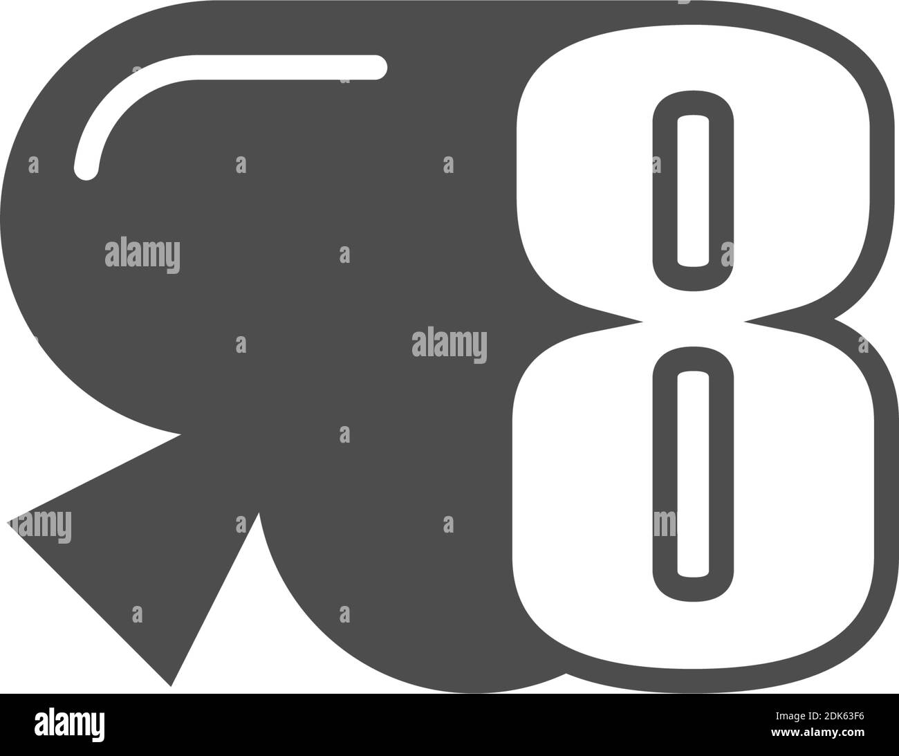 Number 8 icon vector vectors Black and White Stock Photos & Images - Alamy
