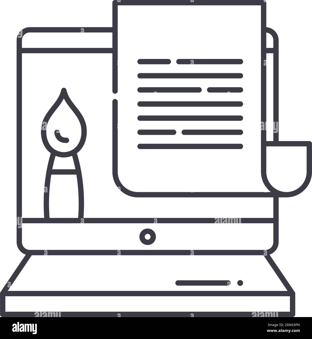 Instructions icon, linear isolated illustration, thin line vector, web ...