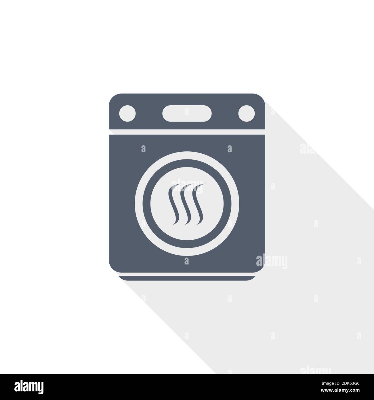 Dryer machine vector icon, laundry flat design illustration Stock ...