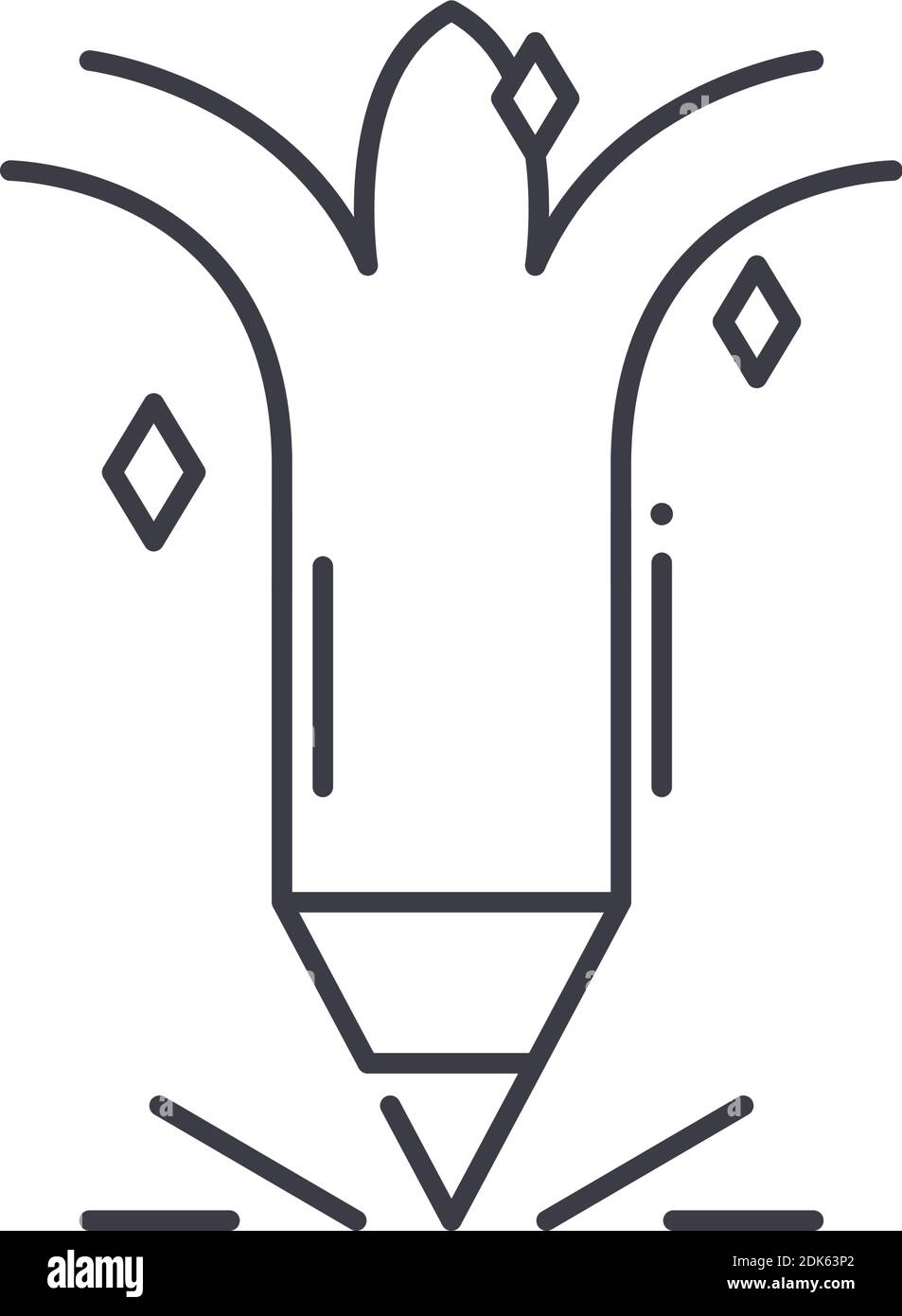 Inspiration mind icon, linear isolated illustration, thin line vector ...