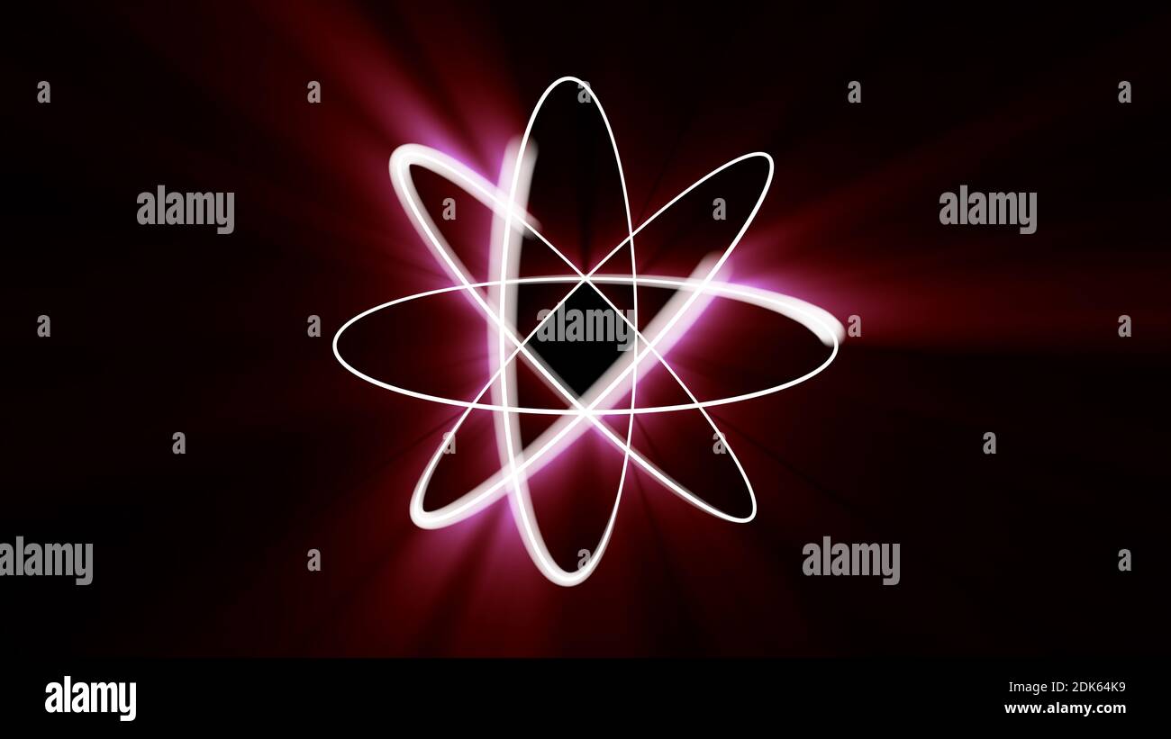 atom abstract light model, 3d illustration render Stock Photo - Alamy