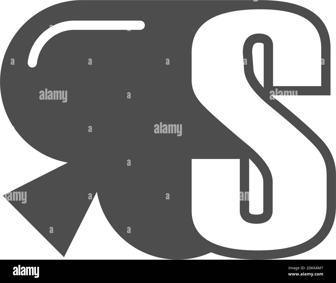 Letter S logo combined with spade icon design vector Stock Vector Image ...