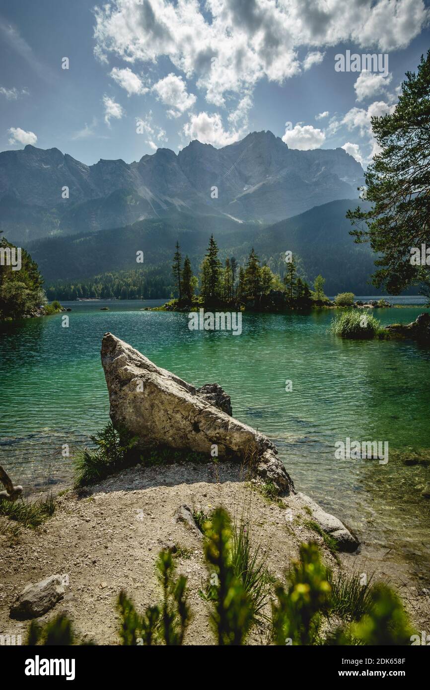 Eibsee in front alps hi-res stock photography and images - Alamy