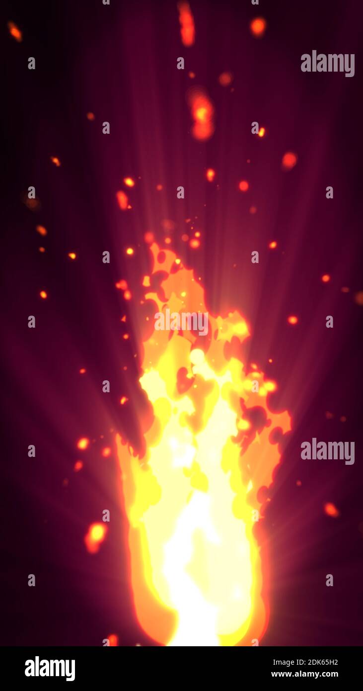 yellow Fire flame isolated on background illustration Stock Photo - Alamy