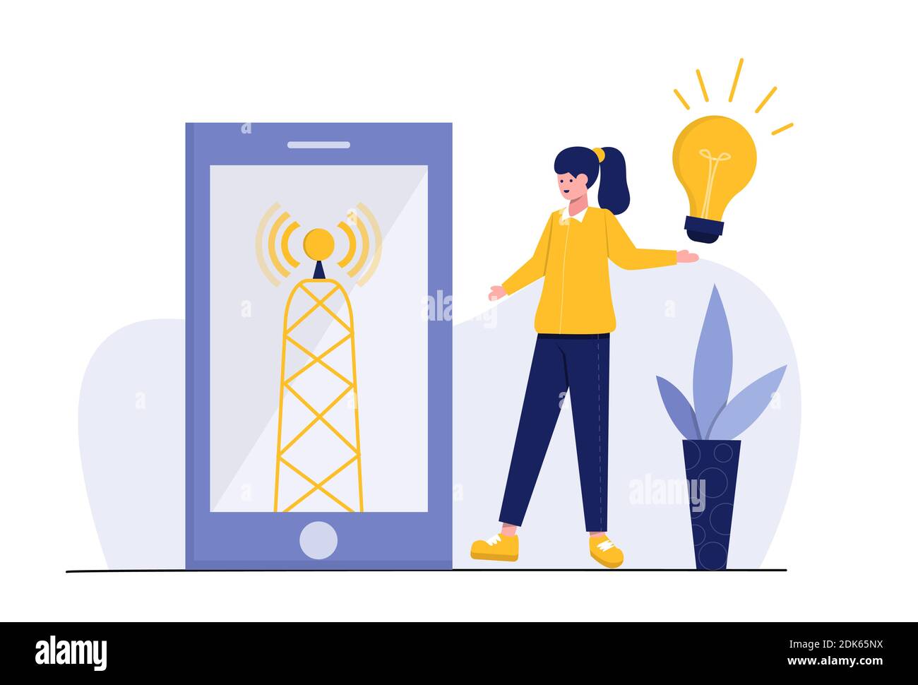 IoT Internet of Things App Flat Illustration Vector Graphic Stock ...