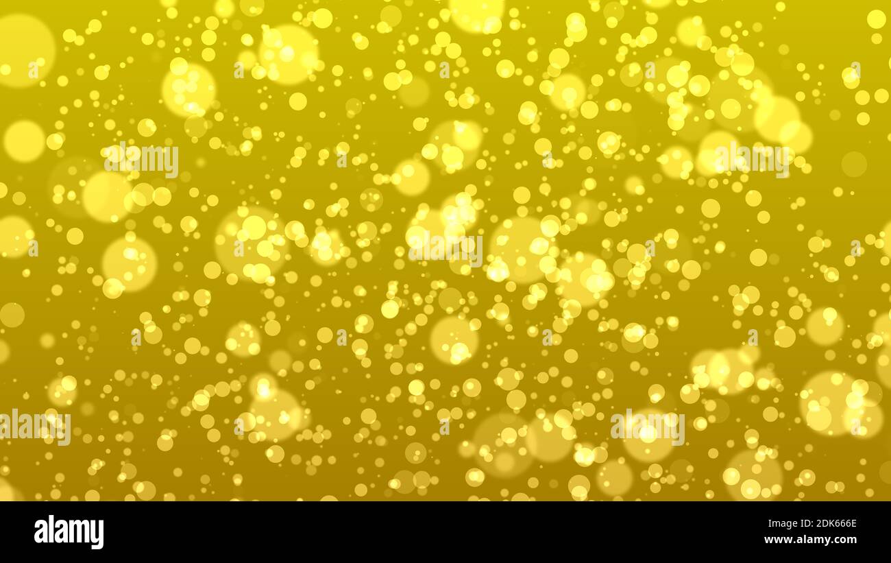 abstract bokeh background, yellow particles illustration Stock Photo ...