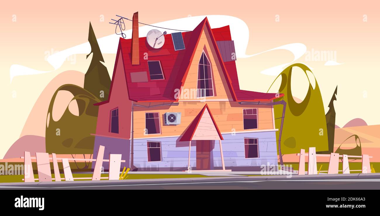 Old rickety house Stock Vector Images - Alamy