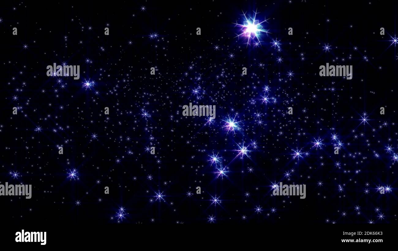 christmas snow stars light at night illustration Stock Photo - Alamy