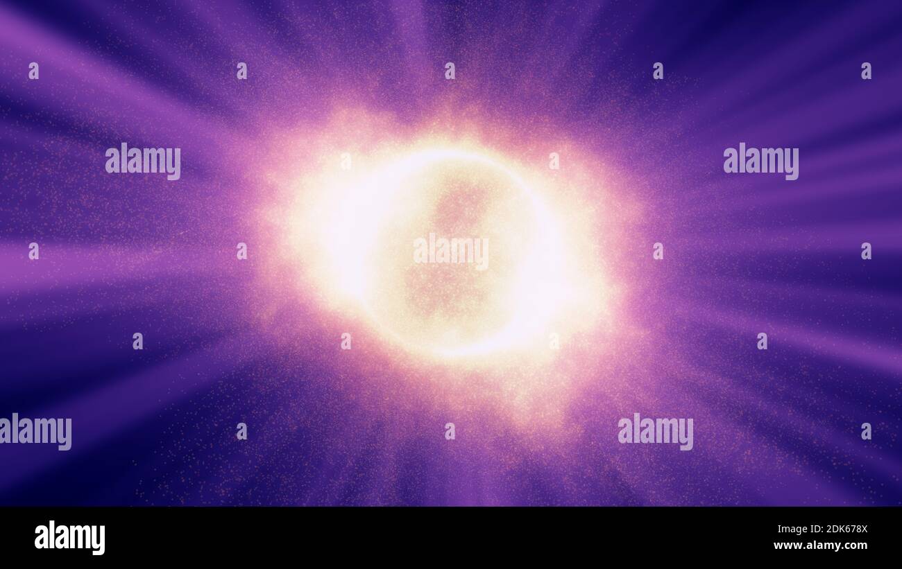 Abstract particles sun solar flare particles illustration 3d render ...