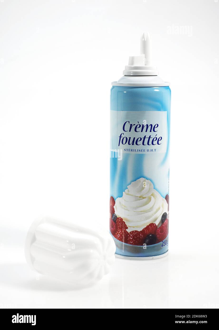 Whipped Cream Bomb Stock Photo - Alamy