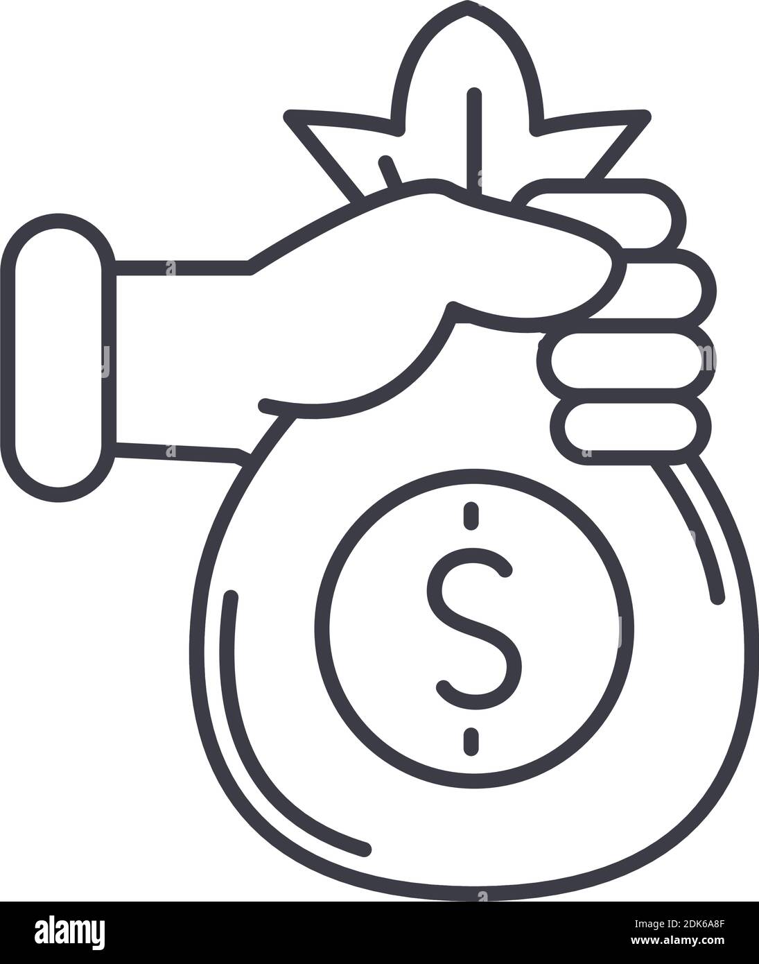 Invest icon, linear isolated illustration, thin line vector, web design ...