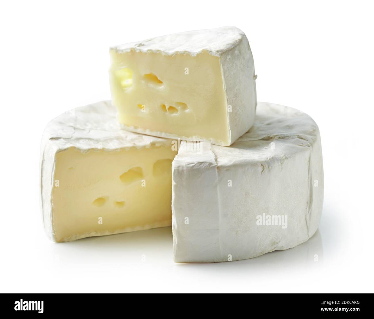 fresh brie cheese isolated on white background Stock Photo - Alamy