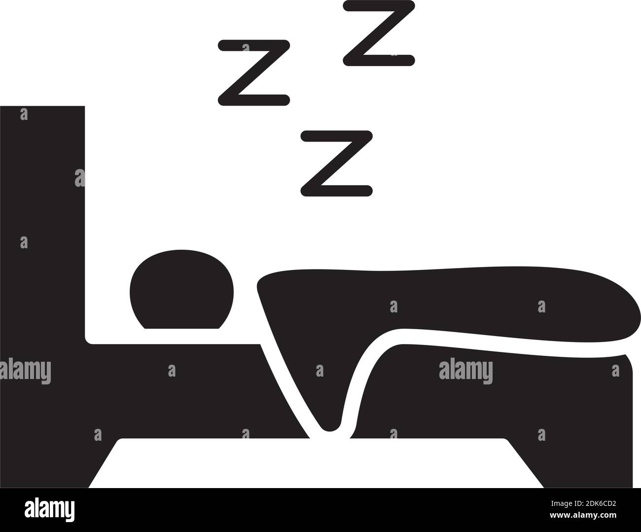 avatar figure sleeping in bed with Insomnia z letters silhouette style ...