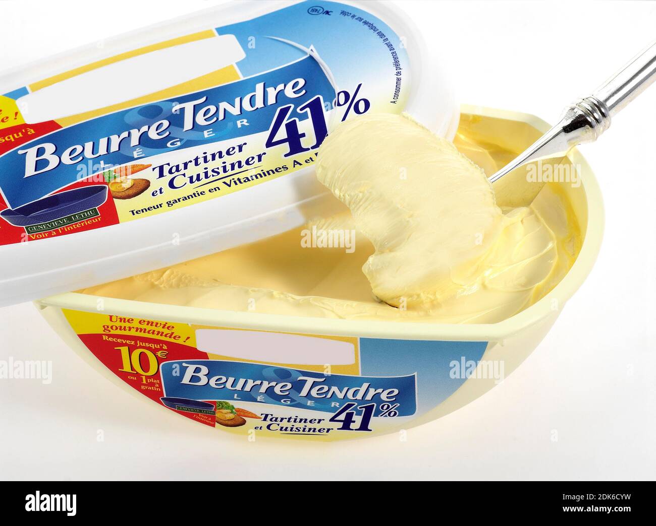 Light Butter against White Background Stock Photo - Alamy