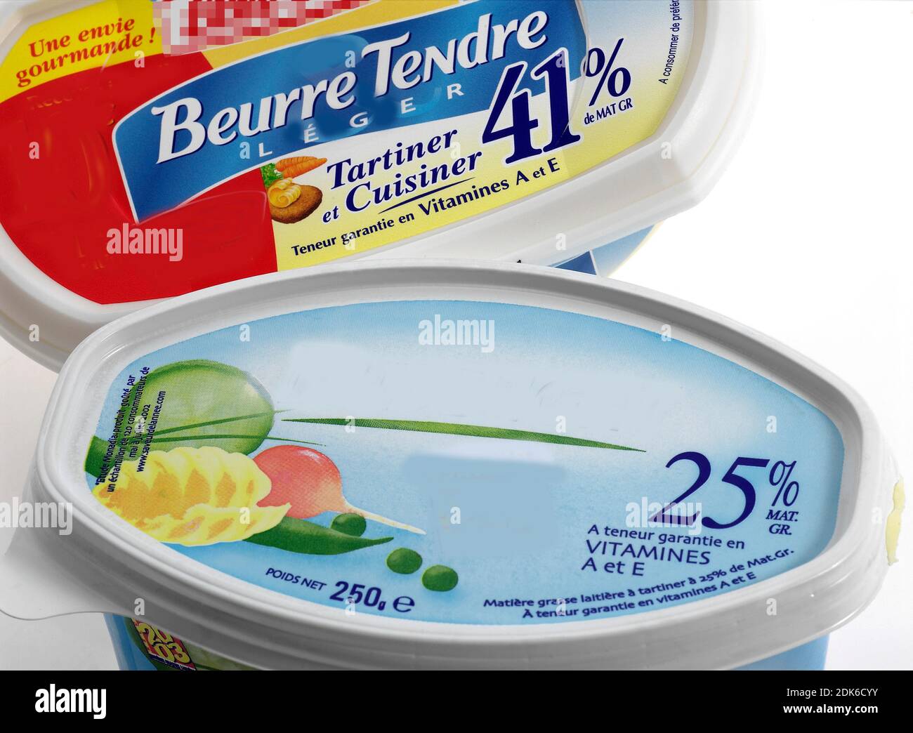 Light Butter against White Background Stock Photo - Alamy