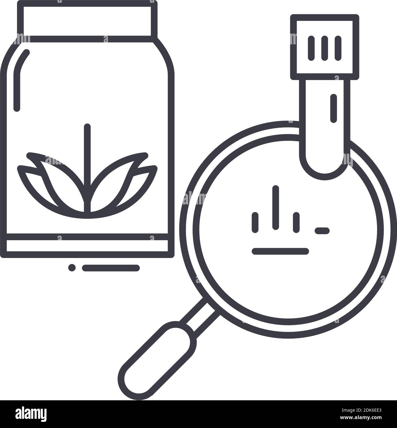 Innovation research icon, linear isolated illustration, thin line ...