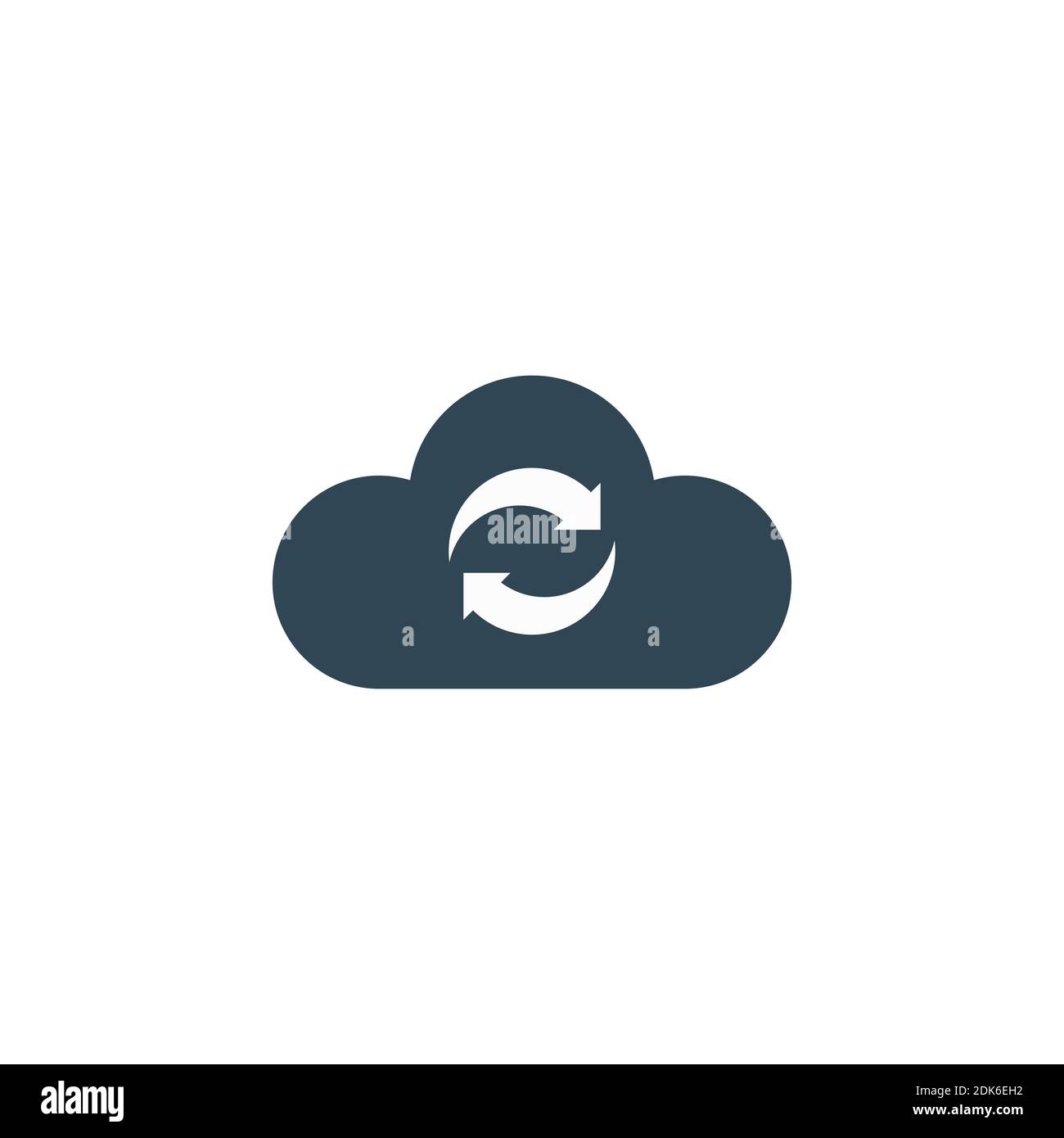 Cloud icon with sync data circle arrows, data sync symbol. Stock vector illustration isolated ...