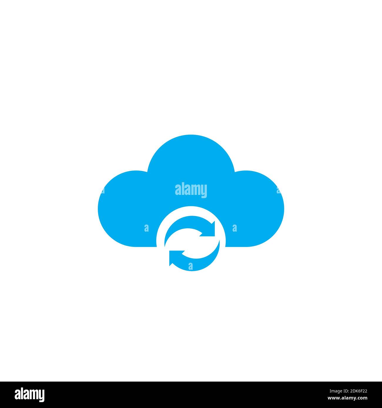 Cloud icon with sync data circle arrows, data sync symbol. Stock vector illustration isolated ...