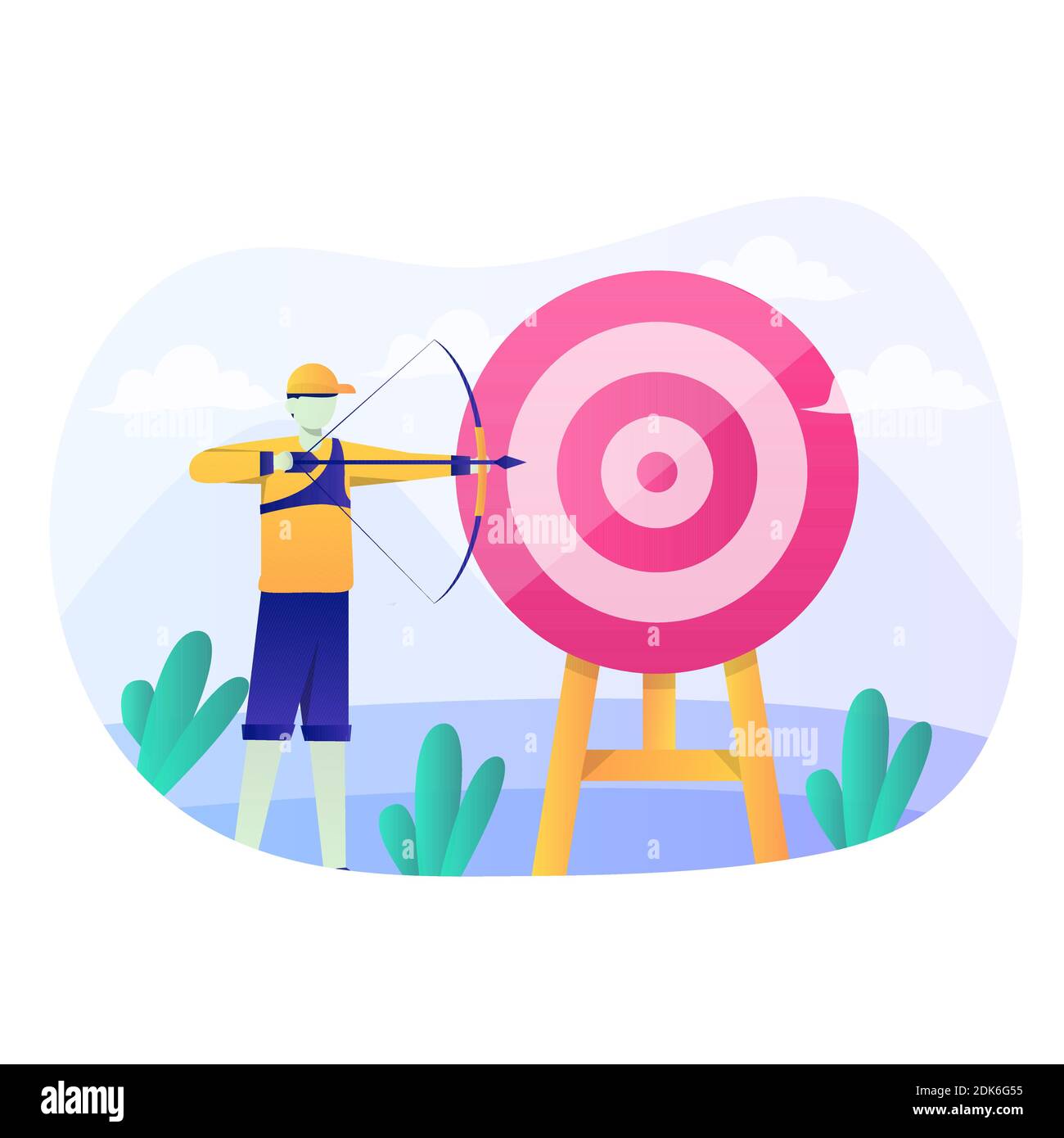 Archery Flat Illustration Vector Graphic Stock Vector Image & Art - Alamy