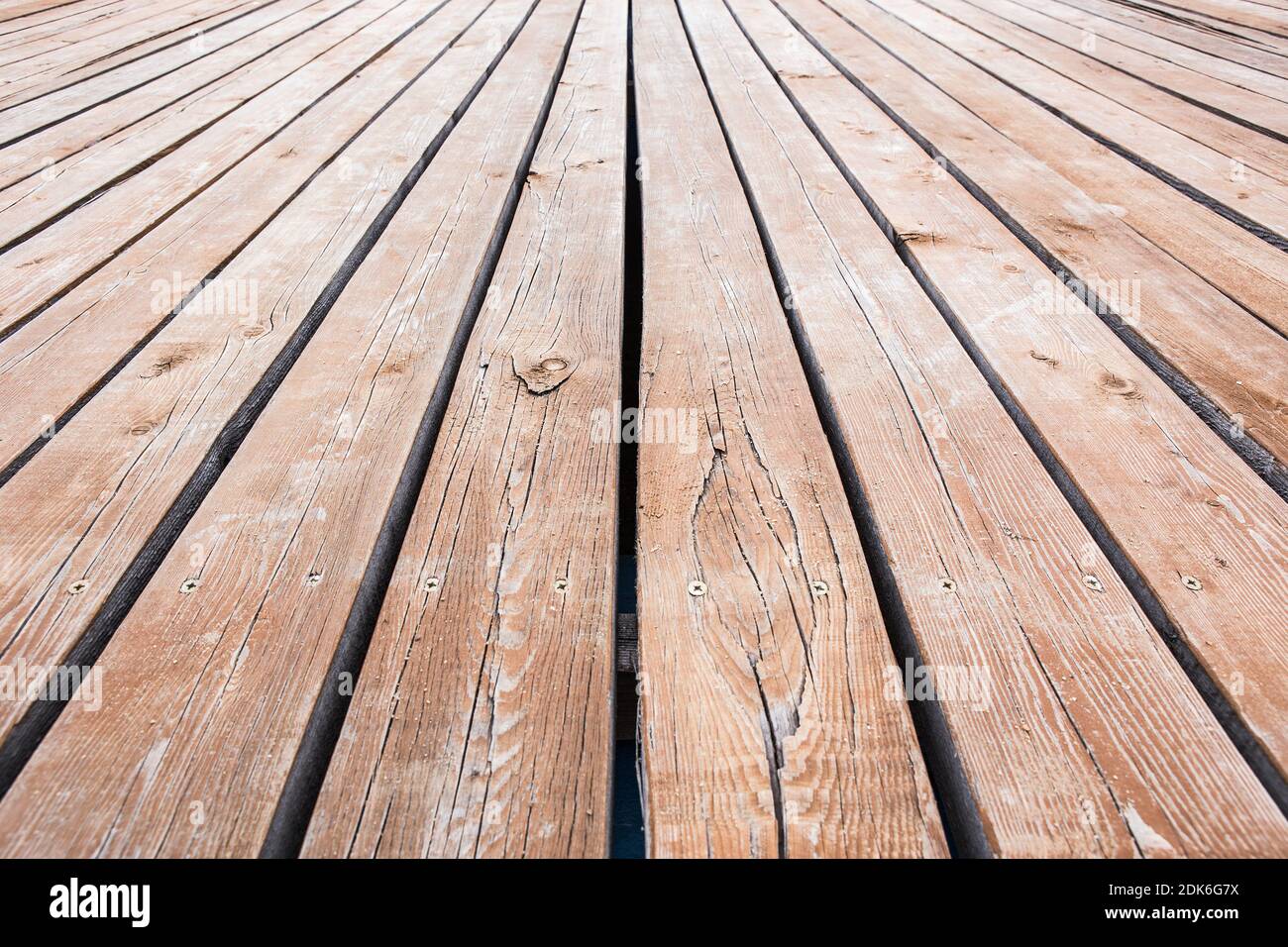 old timber floor perspective outside background Stock Photo - Alamy