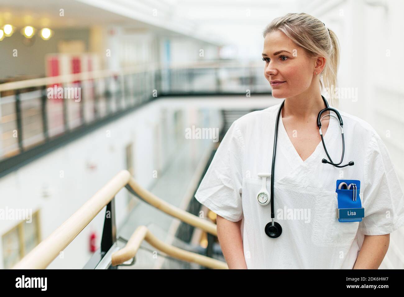 Young female doctor blonde hair hi-res stock photography and images - Alamy