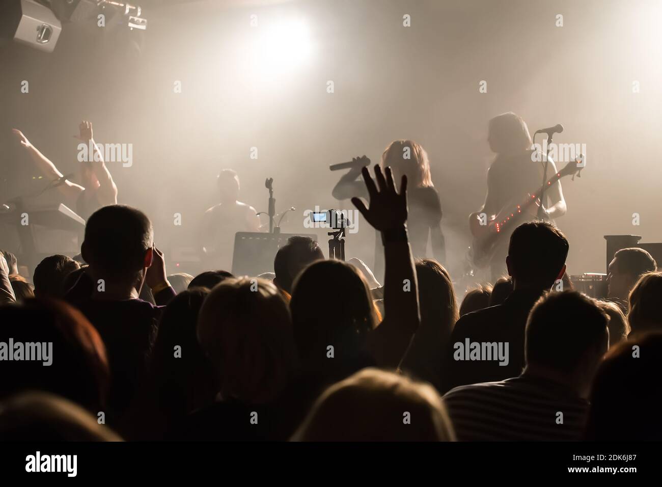dancing audience at concert at nightclub Stock Photo - Alamy